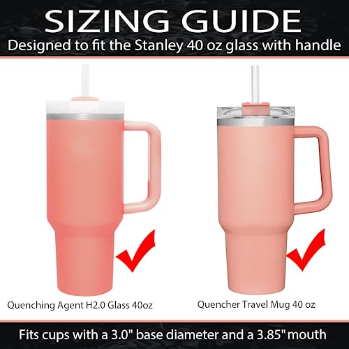 2 Pack Tumbler Carrier,Compatible with Stanley Adventure Quencher Travel Tumbler 40oz (2 starry sky purple)