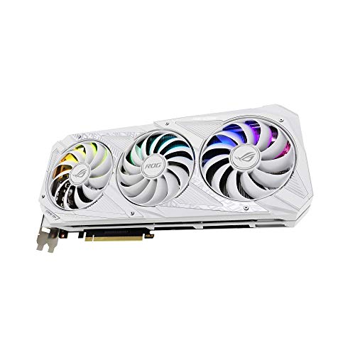 ASUS ROG STRIX NVIDIA GeForce RTX™ 3080 White OC Edition Gaming Graphics Card (PCIe 4.0, 10GB GDDR6X, HDMI 2.1, DisplayPort 1.4a, White color scheme, Axial-tech Fan Design, 2.9-slot, Super Alloy Power