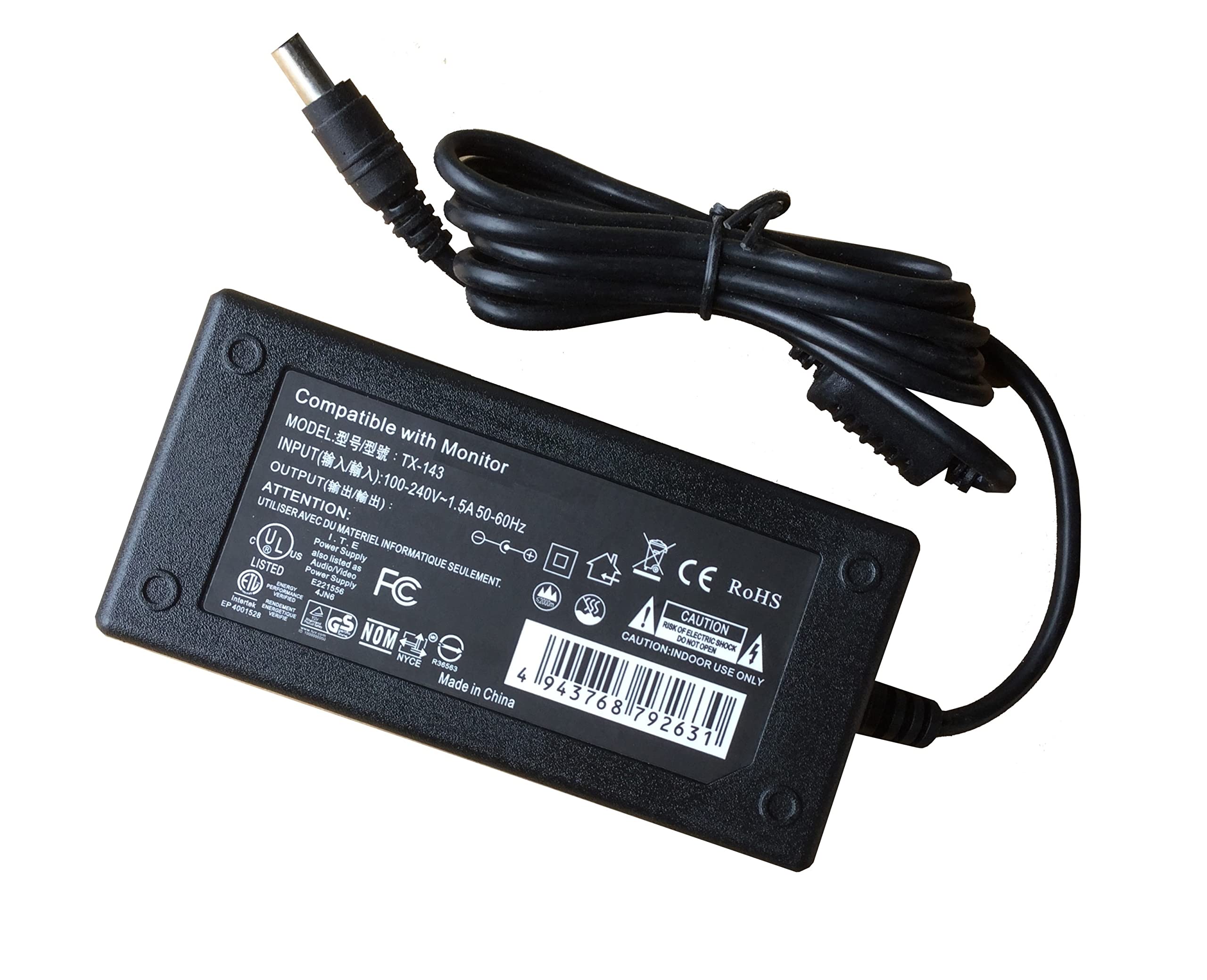 AC Adapter - Power Supply Compatible with Samsung U32J590, U32J590UQ, U32J590UQN LU32J590UQNXZA, 32-inch 16:9 4K UHD LCD Monitor