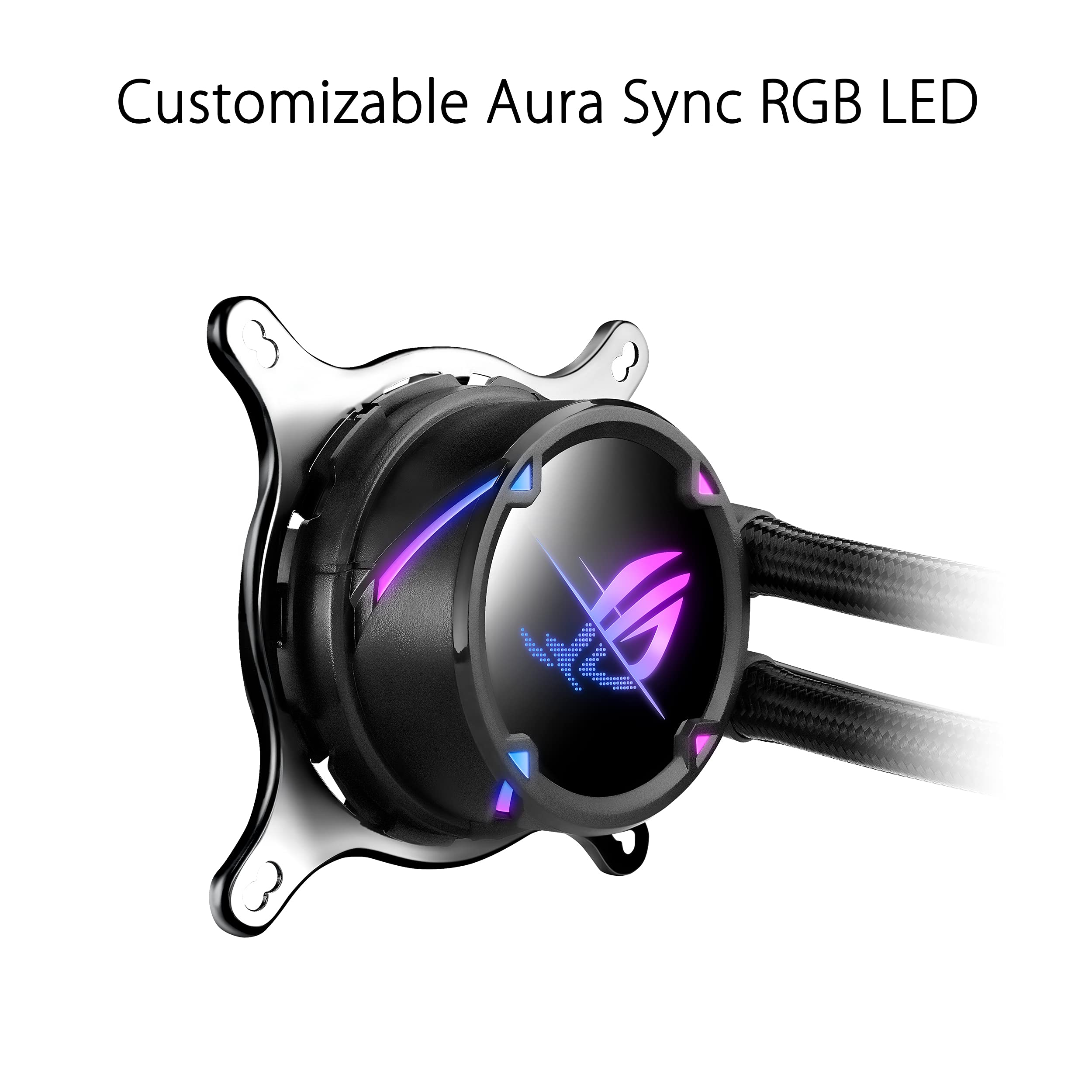 ASUS ROG Strix LC II 280 ARGB all-in-one liquid CPU cooler(AIO) with Aura Sync, AMD AM4/TR4, and Intel LGA 1150/1151/1155/1156/1200/2066 support, dual ROG 140 mm addressable RGB radiator fans