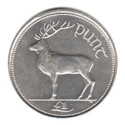 1990 Ireland Punt (Pound) Coin KM#27 - Irish Red Deer