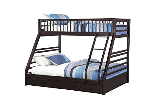 Acme Furniture XL Twin/Queen Bunk Bed with Drawers, Espresso (AC-37425)
