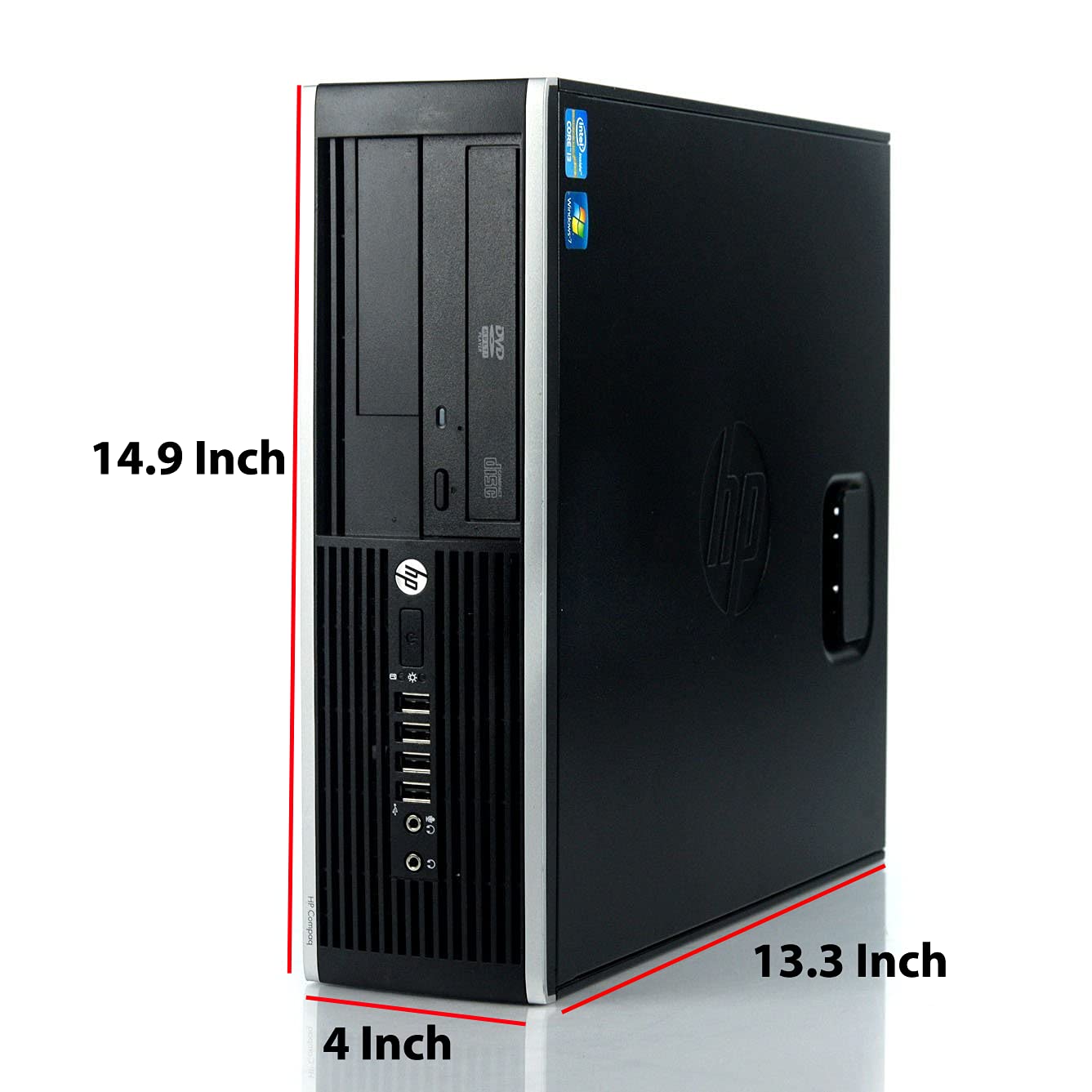 HP Small Form Factor Computer Desktop PC, Intel Core 2 Duo, 8GB Ram, 128GB M.2 SSD, 500GB Hard Drive, WiFi & Bluetooth, Keyboard and Mouse, 19 Inch FHD Monitor, 1080p Web Camera, Windows 10 (Renewed)
