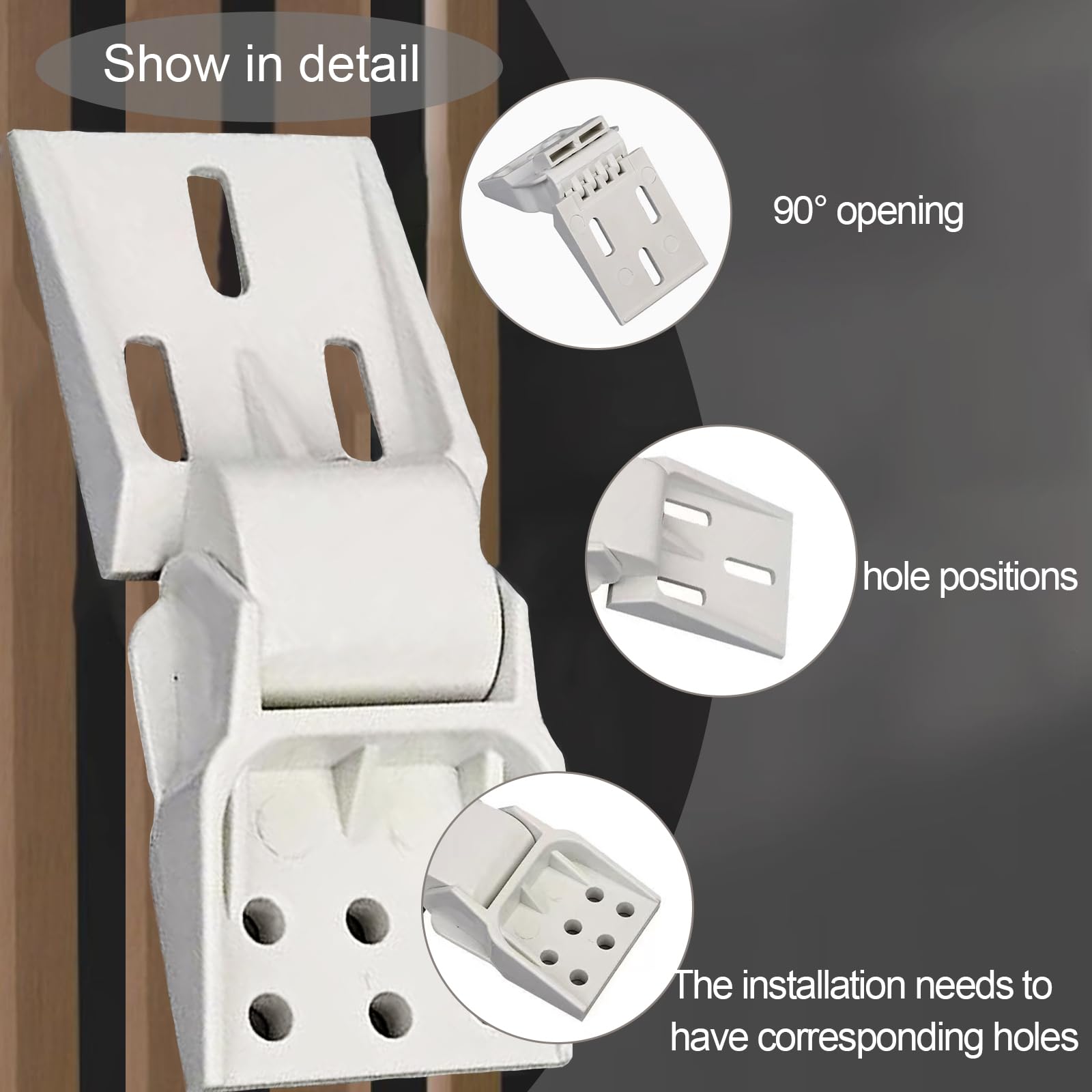2 Pack Chest Freezer Plastic Hinge, Chest Freezer Hinge Universal for Small Freezer Hinge Folding, Chest Freezer Hinge Replacement, Mini Fridge Door Hinge, Freezer Parts & Accessories Hinge Screw