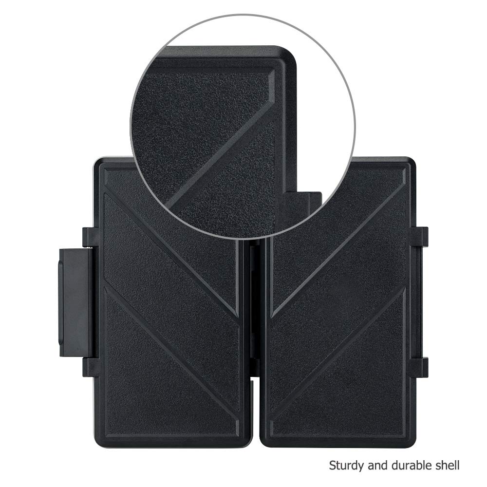 36 Slots Memory Card Case Holder Water-Resistant Keeper Wallet for 12 SD SDHC SDXC + 24 TF MSD MicroSD MicroSDHC MicroSDXC Memory Cards Storage Organizer