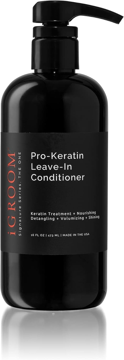 iGroom Pro-Keratin Leave-in Dog Conditioner, Luxury Pet Beauty Care, Keratin Treatment, Excellent Detangling, Made in USA, 16 oz
