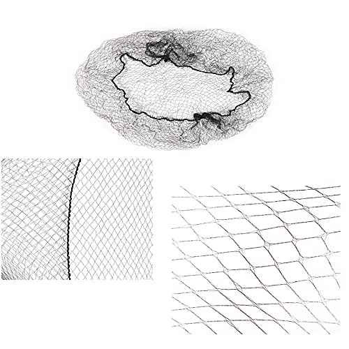 Hair Net 100Pcs 20Inch Packed Individually High Elastic Nylon Edge Invisible Hair Nets for Women Buns Food Service Dancer Cooking Wigs(Black)