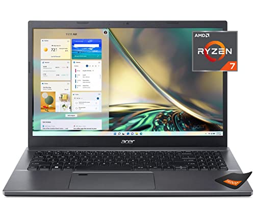 Acer Aspire 5 15.6" Slim Laptop 8 Cores AMD Ryzen 7 5825U AMD Radeon Graphics Backlit Keyboard Windows 11 Home 64-bit W/Mousepad (40GB RAM | 2TB SSD)