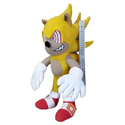 15" Fleetway Super Sonic Plush Toy | Hedgehog Figure Gift for Kids | Birthday & Easter Basket Stuffer Choice