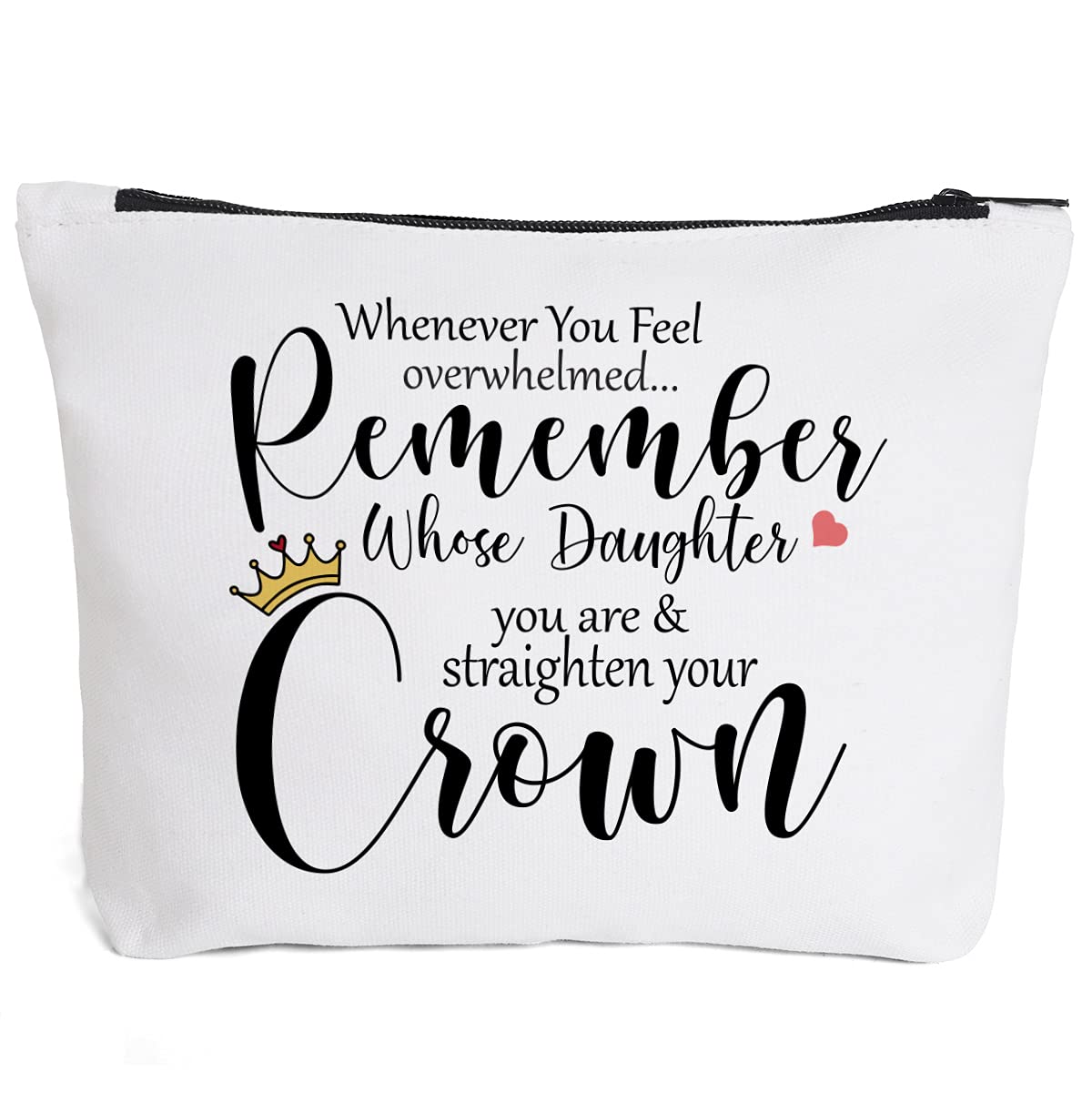 Fokongna Daughter from Mom Inspirational Gifts, Ideas makeup bag Organizer Bag Daughter Birthday Gifts, from mom dad parents wedding for daughter wedding gift for daughter birthdays graduation gifts