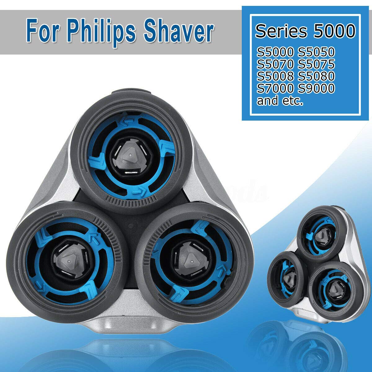 Replacement Complete Head Retain-Plate Holder Frame Assembly Compatible with Norelco Series 5000 Shavers