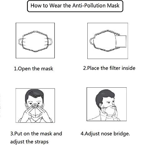 100 PCS Filters for Face Mask Activated Carbon PM2.5 Masks Filter Replacement for Men and Women