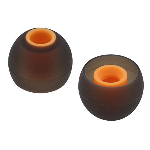 ALXCD Ear Tips for Lifestyle Tune 110BT in-Ear Headphones, 6 Pairs S M L Sizes Replacement Silicone Earbud Tips, Fit for 110BT,Black/Orange