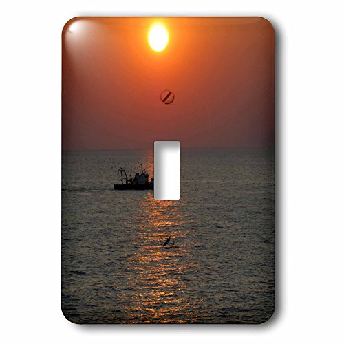 3dRose lsp_81818_1 Greece, Crete, Aegean Sunset, Fishing Boat Eu12 Cmi0410 Cindy Miller Hopkins Single Toggle Switch