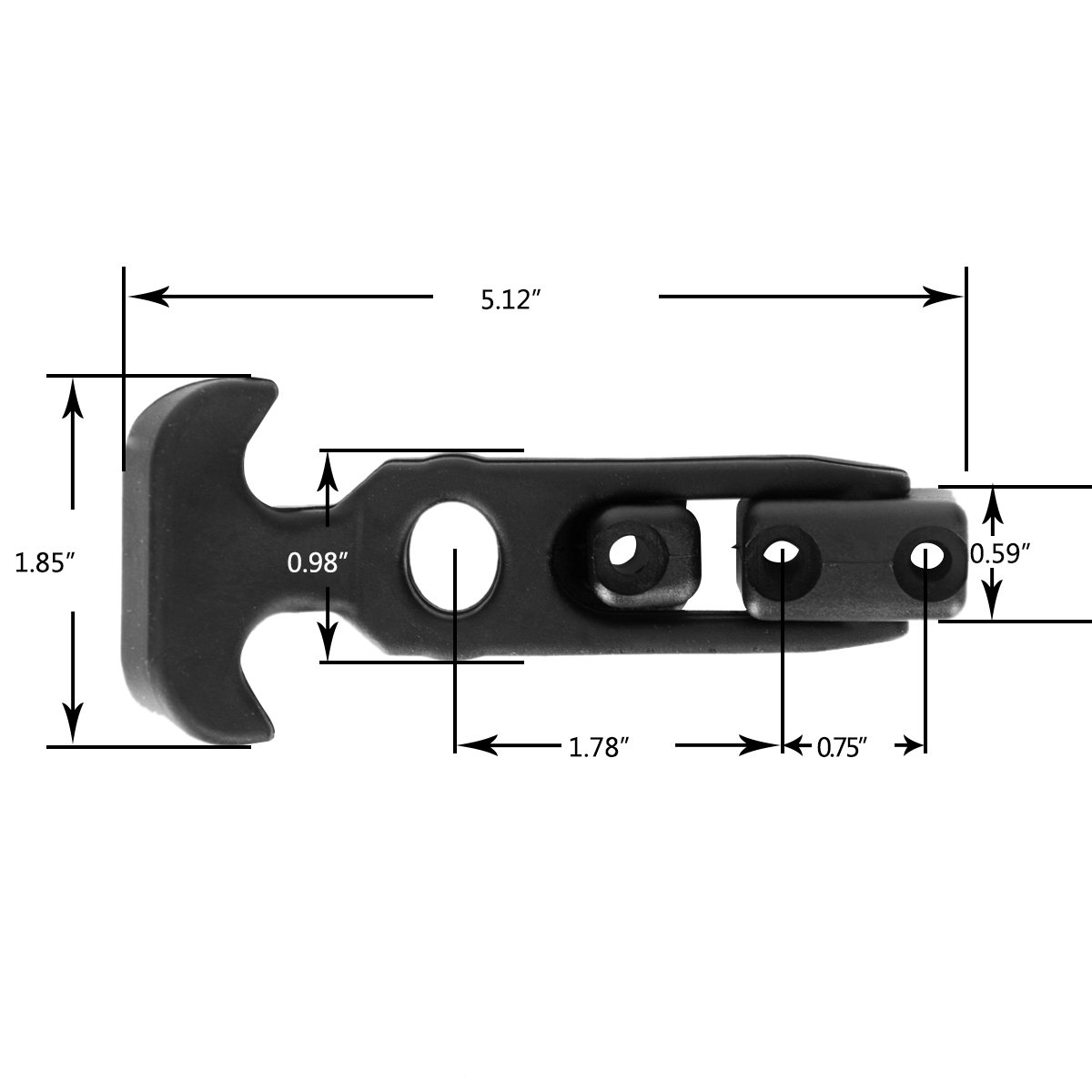 ADrivWell Flexible RubberT-Handle Hasp Draw Latches for Cooler, Golf Cart or Tool Box Pack of 2