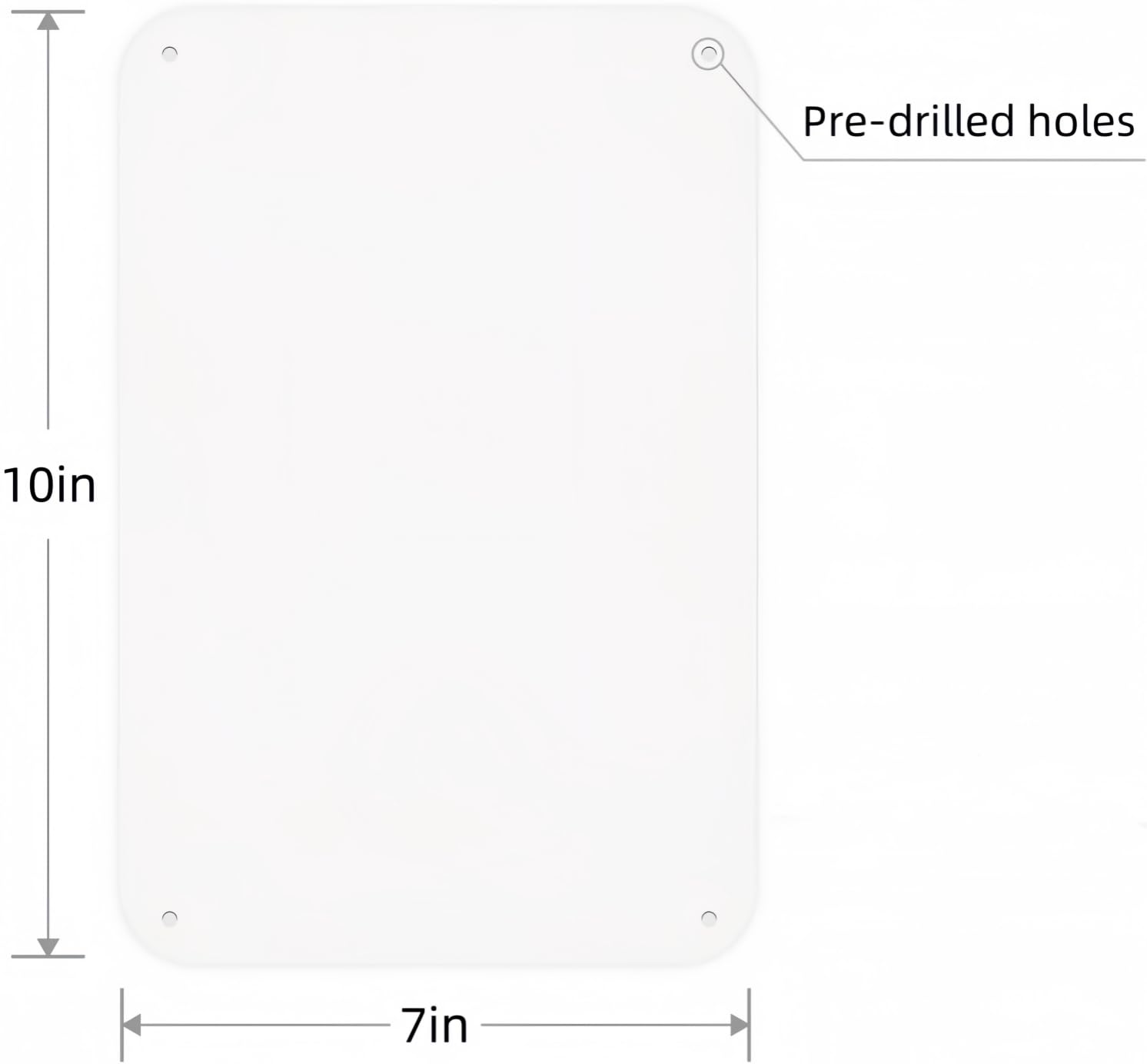 10-Pack White Blank Sign, 10"x 7" Plastic