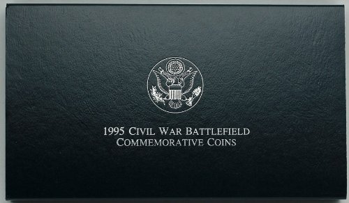 1995 Civil War Battlefield 2-Coin Commemorative Proof Set - Silver Dollar & Clad Half