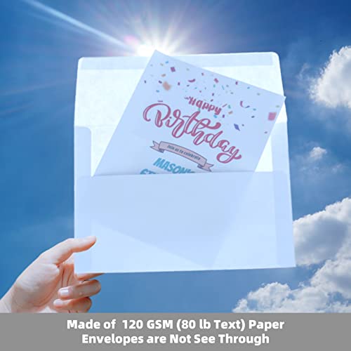 36-Pack White 5x7 Envelopes Self Seal A7 Envelopes, Mailing Envelopes, 5x7 Envelopes for Invitations, White Envelopes for 5x7 Cards, Letters, Photos, Thank You Cards, Wedding