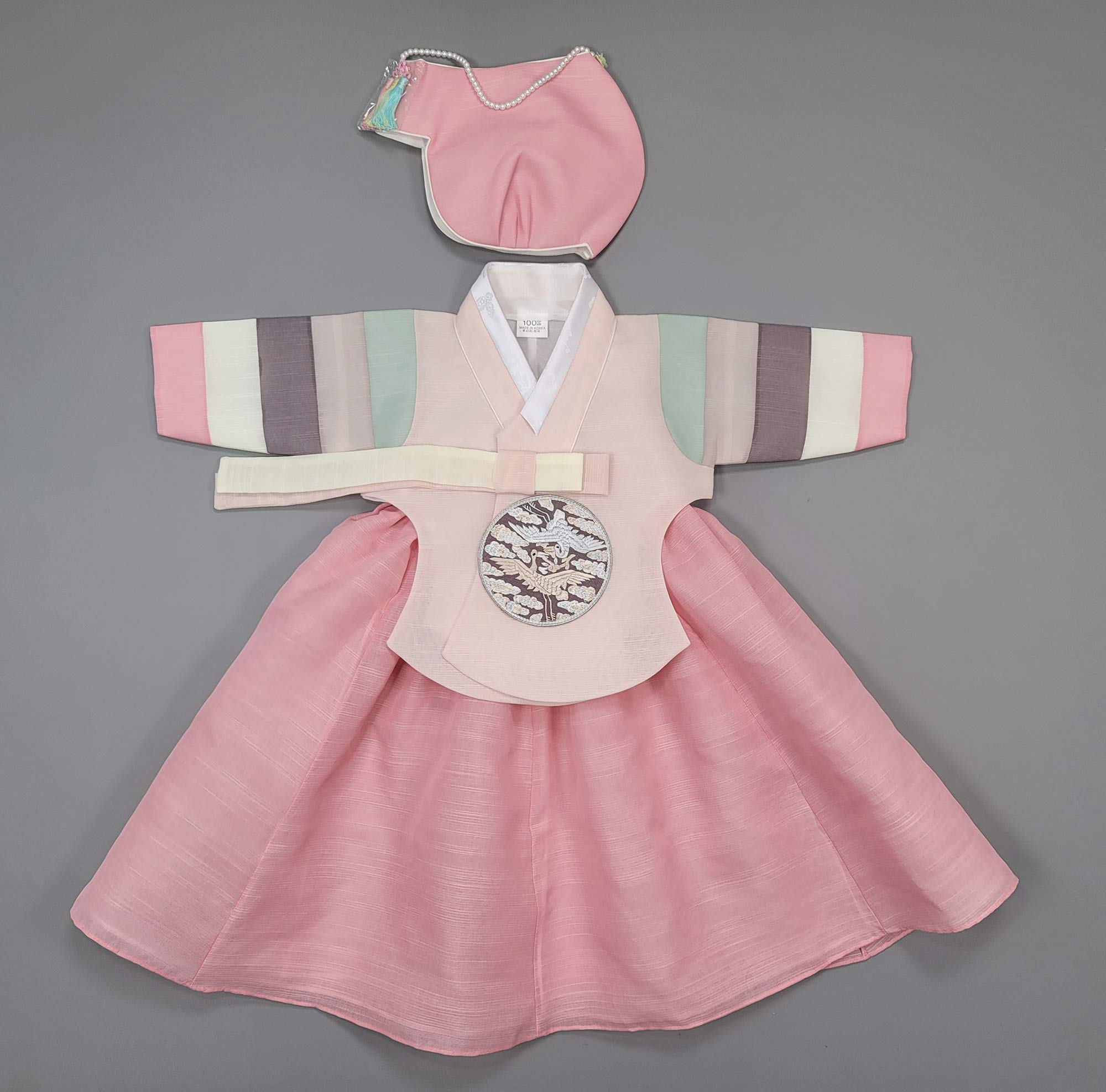 hanbok ore Hanbok Baby Girl 100th Days Korea Traditional BAIKIL Party Celebrations Pink Saekdong 01,Medium