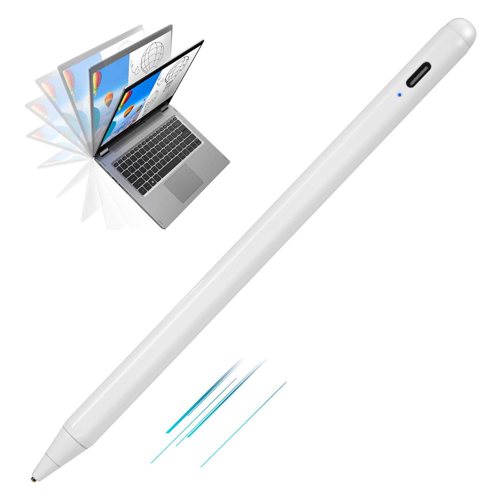 Acer Spin 3 Convertible Laptop Stylus Pen, Active Stylus Digital Capacitive Pen for Acer Spin 3 Convertible Laptop High Precision with Ultra Fine Tip,Touch-Control and Rechargeable,White Drawing Pen