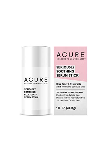 Acure Seriously Soothing Starter Kit - 100% Vegan & For Dry to Sensitive Skin, Includes Cleansing Cream, Cloud Cream, & Day Cream, Serum Stick & Blue Tansy Night Oil, 5 Count