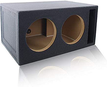 4.0 Cu. Ft. Ported/Vented MDF Sub Woofer Enclosure Box [Black] for Car Subwoofer(s) (4.0 ft^3 @ 32Hz) | Premium MDF Construction | Made in U.S.A. (Dual 12" Round)