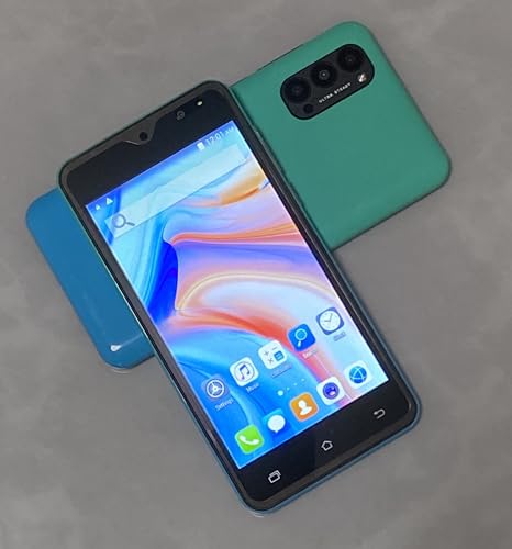 1G RAM 4G ROM,X11 aderroo Android Smartphone, 5.0-inch Screen,Front and Rear Cameras,Only Supports Dual SIM Card Frequency Band of 3GWCDMA:850/2100MHZ,Unlocked Cell Phone(Blue-Green)