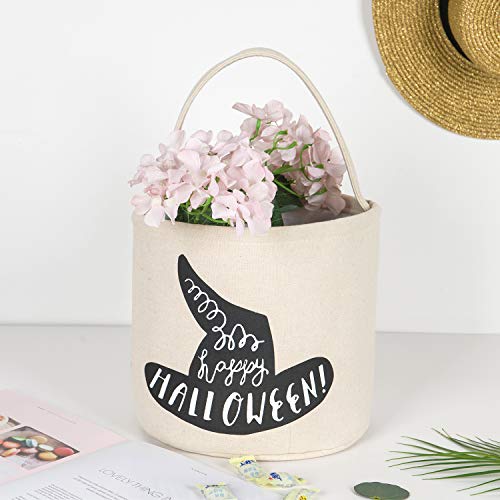 3 Pcs Halloween Trick or Treat Bucket - Candy Basket Tote Bag for Kids（Magic Hat, Ghost, Bat）