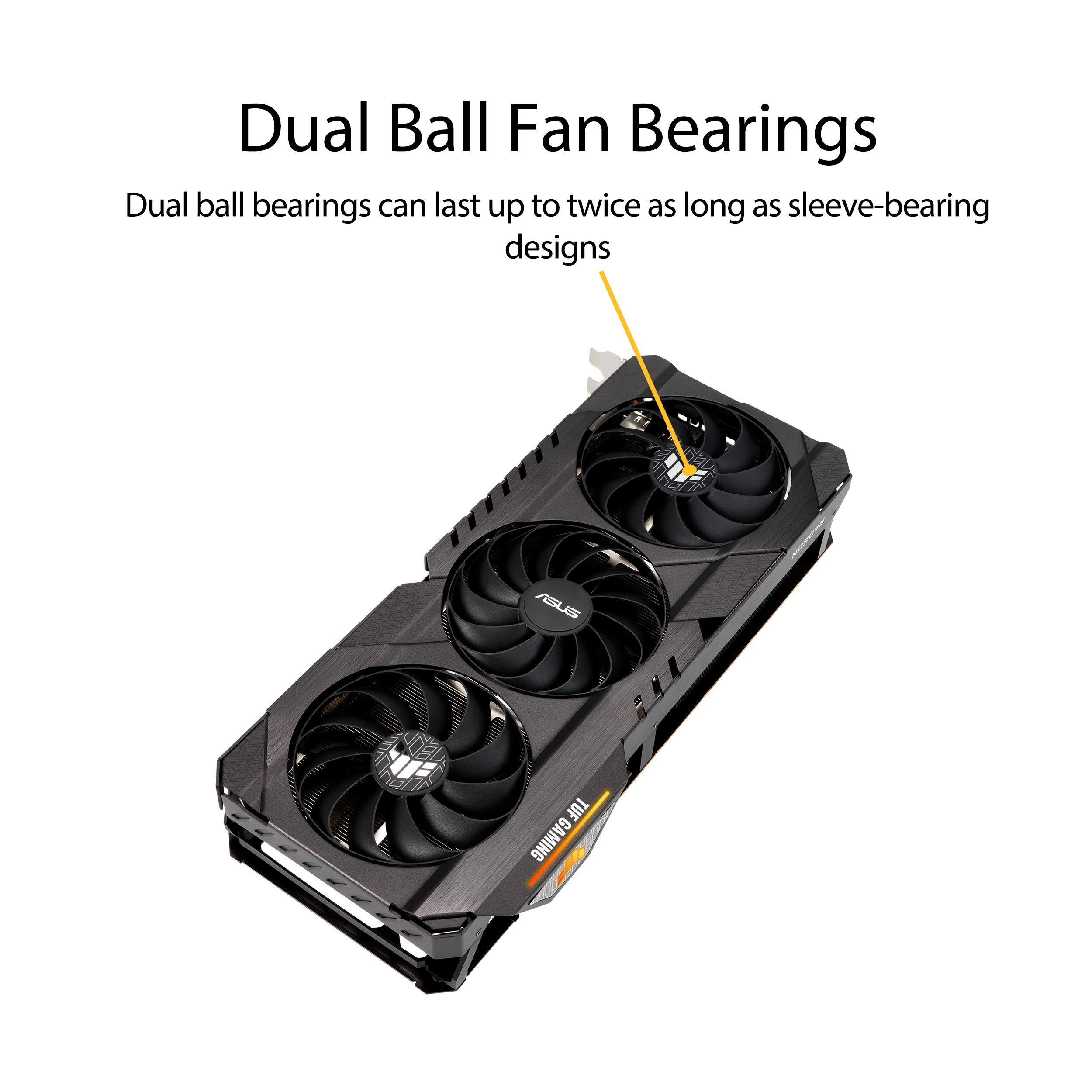 ASUS TUF Gaming AMD Radeon™ RX 6800 XT OC Edition Graphics Card (PCIe 4.0, 16GB GDDR6, HDMI 2.1, DisplayPort 1.4a, Dual Ball Fan Bearings, All-Aluminum Shroud, Reinforced Frame, GPU Tweak II)