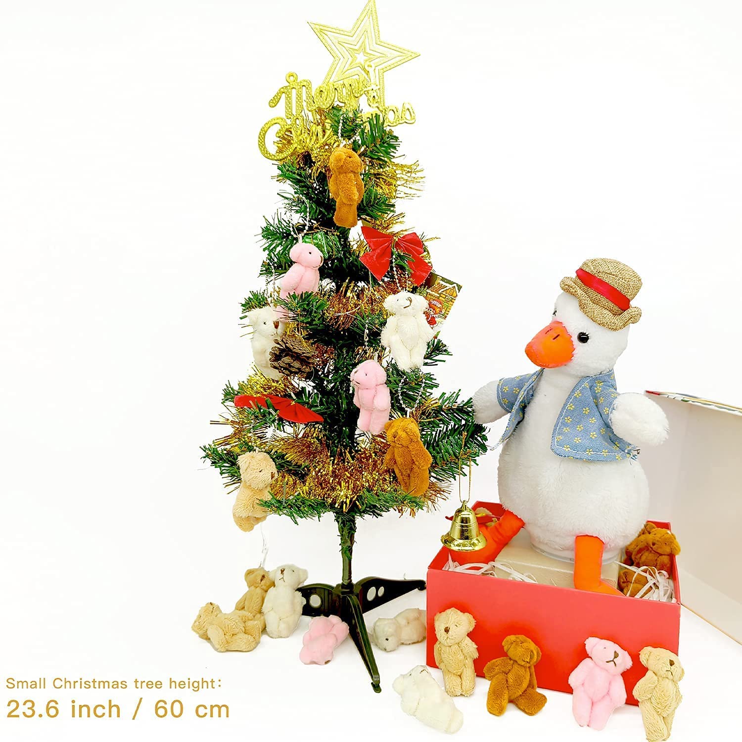 12Pcs Stuffed Plush Mini Teddy Bears, 6cm Joint Stuffed Small Teddy Bears Tiny Bear Stuffed Animal Bulk for Cake Decorations Party Favors Supplies Bag DIY Accessory Christmas Stocking …