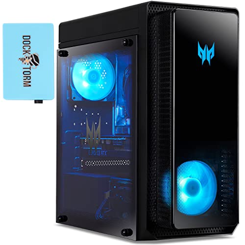 Acer Predator Orion 3000 Gaming Desktop PC (Intel i7-12700F 12-Core, 16GB RAM, 1TB PCIe SSD + 3TB HDD (3.5), GeForce RTX 3070, WiFi, Win 11 Pro) with Dockztorm Hub