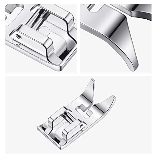 2 Pieces Sewing Machine Presser Foot Straight Stitch Foot Universal General Purpose Zig Zag Foot for Most Sewing Machines Domestic Low Shank Sewing Machines (2 Pieces)