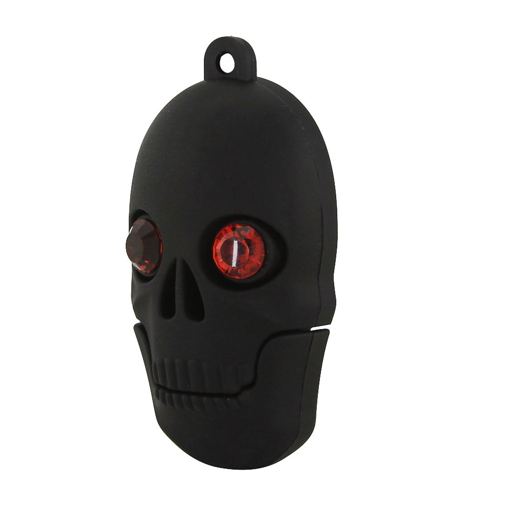 128GB USB 2.0 Flash Drive, Skull Shaped USB Drive, Cool Skeleton Cartoon Thumb Drive for Storage and Backup, Portable Memory Stick for PC/Tablets/Mac/Laptop