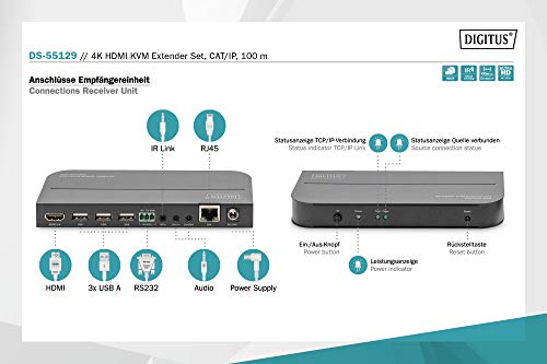 Adap Digitus HMDI KVM 4K Extender Set 100m