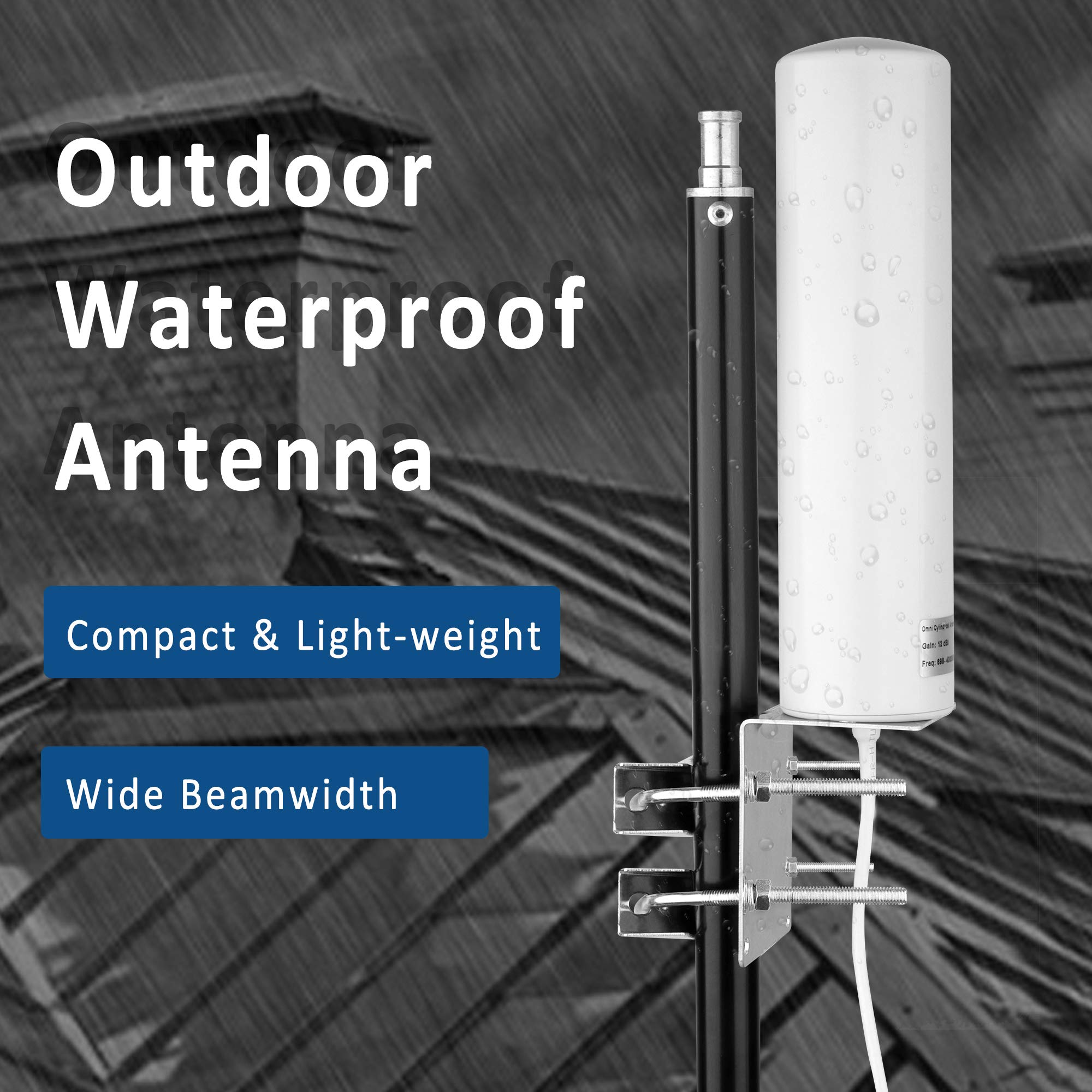 ZDTECH High Gain 10-12dBi External SMA Male/Dual SMA Male 3G 4G 5G LTE Omni Directional Outdoor Antenna for Mobile Cell Phone Cellular 4G/LTE/5G Router Modem Gateway(698-4000 MHz)