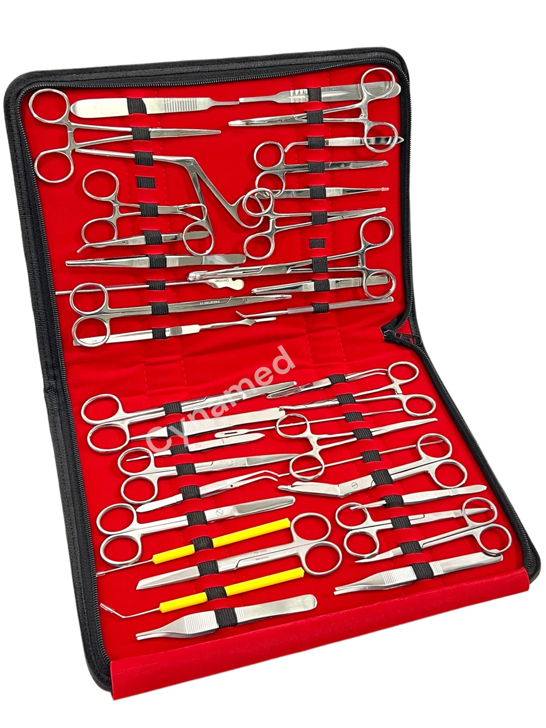 157 Pcs Advanced Dissection SET For Anatomy & Biology Students With 1 SCISSORS ! FORCEPS ! HEMOSTAT-! Blades - Case - Lab Veterinary Botany Stainless Steel Set For Frogs Animals etc