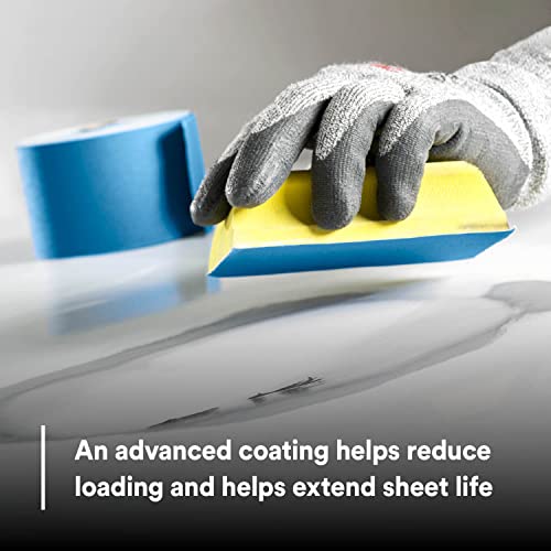 3M Stikit Blue Abrasive Sheet Roll, 36221, No Hole, 2-3/4 in x 30 yd, 180+ Grade, Automotive Sanding Roll Sandpaper for Coating Removal, Body Repair, Auto Sanding
