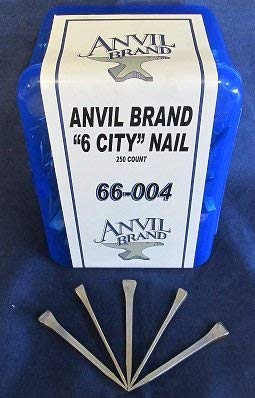 Anvil Brand 6 City Head Horseshoe Nails 250 Count Box