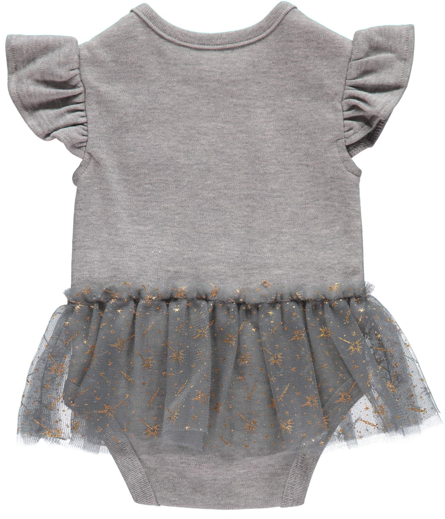 Harry Potter Baby Girl's Creeper Tutu Short Sleeve Bodysuits (Grey/Red/Orange, 3-6 Months)