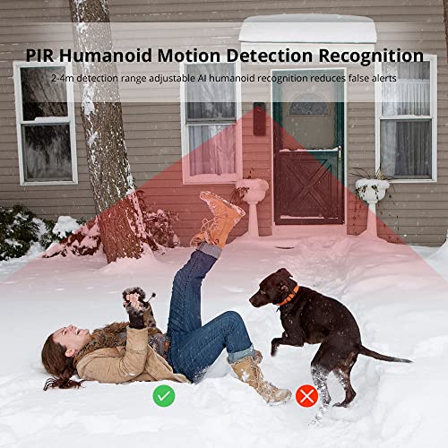 JWMGKJ Video Doorbell Camera, Wireless Doorbelll Camera WiFi with Chime, 1080P, 2-Way Audio, Night Vision, Motion Detection, IP65 Waterproof (Black)