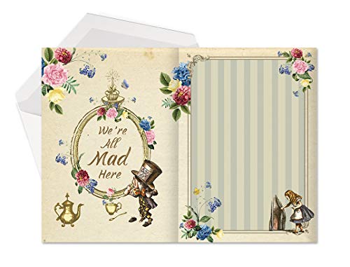 Alice in Wonderland Birthday Card Party Unbirthday Mad Hatter Tea Party Thank You