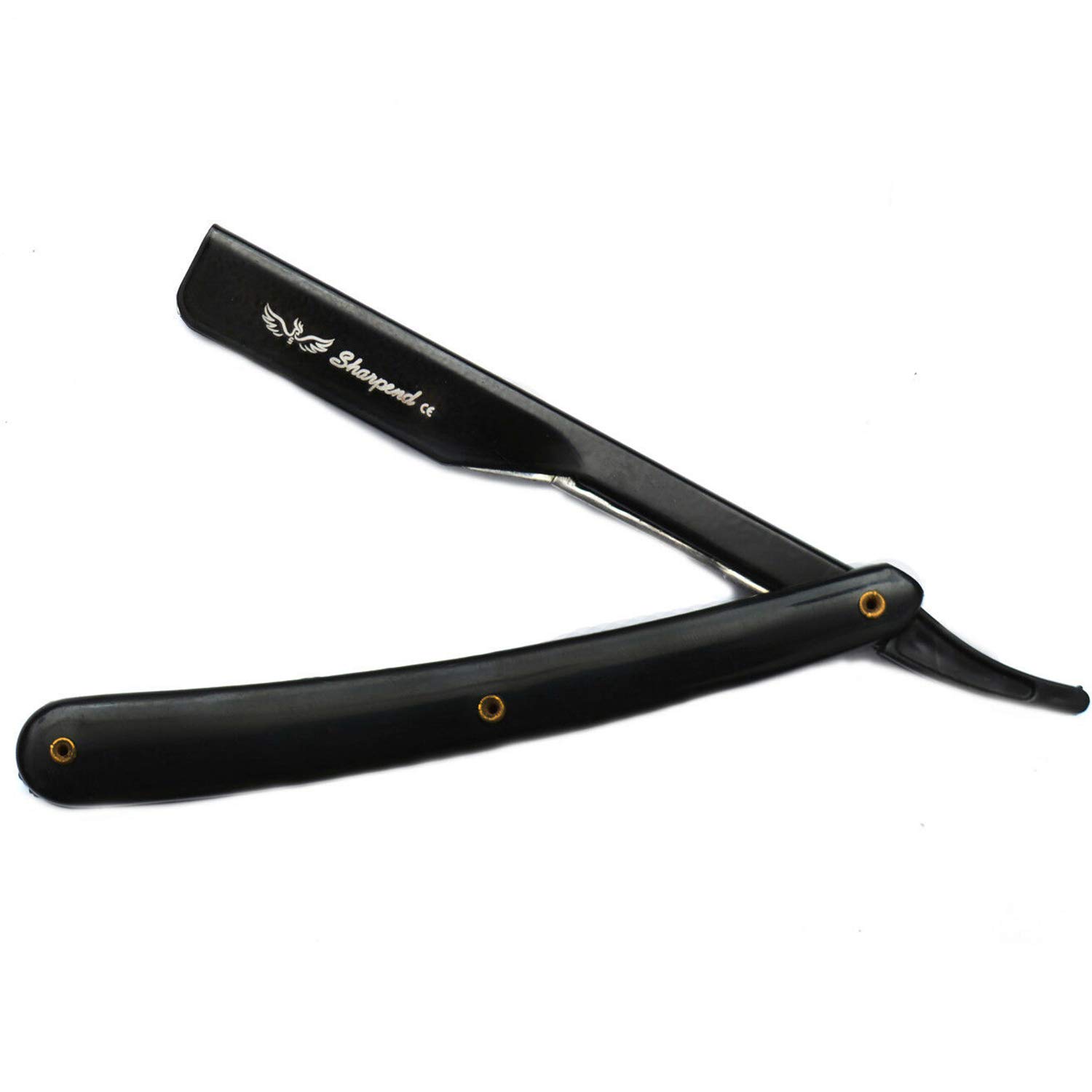 Adjustable Straight-Edge Barber Razor Salon Quality Cut Throat ShavettePerfect Straight Edge Razor Beard Kit,Durable Barber Razor Kit with 10 Double-Edge Straight Razor Blades,Straight Razor