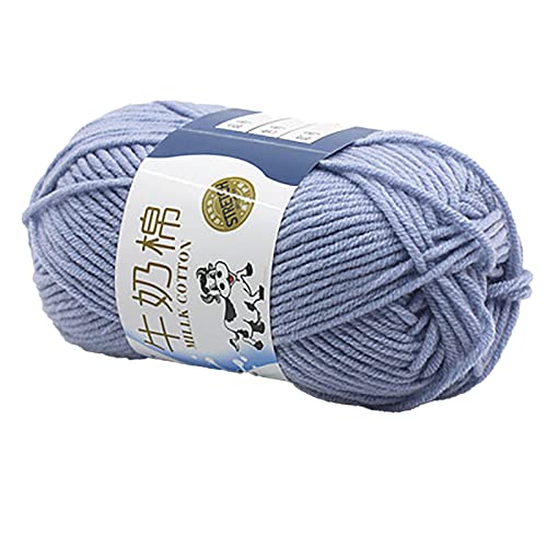 2 Set 1 Roll 5-Strand Wool Yarn Soft Warm DIY Beginner Needlework Hand Knitting Crochet Yarn Ball for Sewing Shop Knitting Yarn