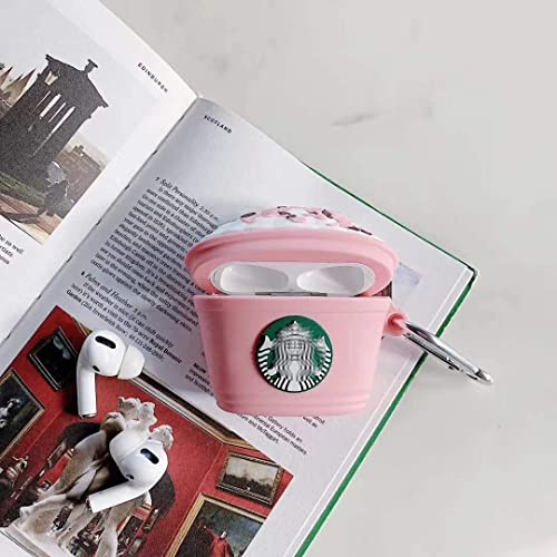 3D Cute Funny Cool Kawaii Fashion Ice Cream Cup for Airpods pro 2019 Charging Case Pink