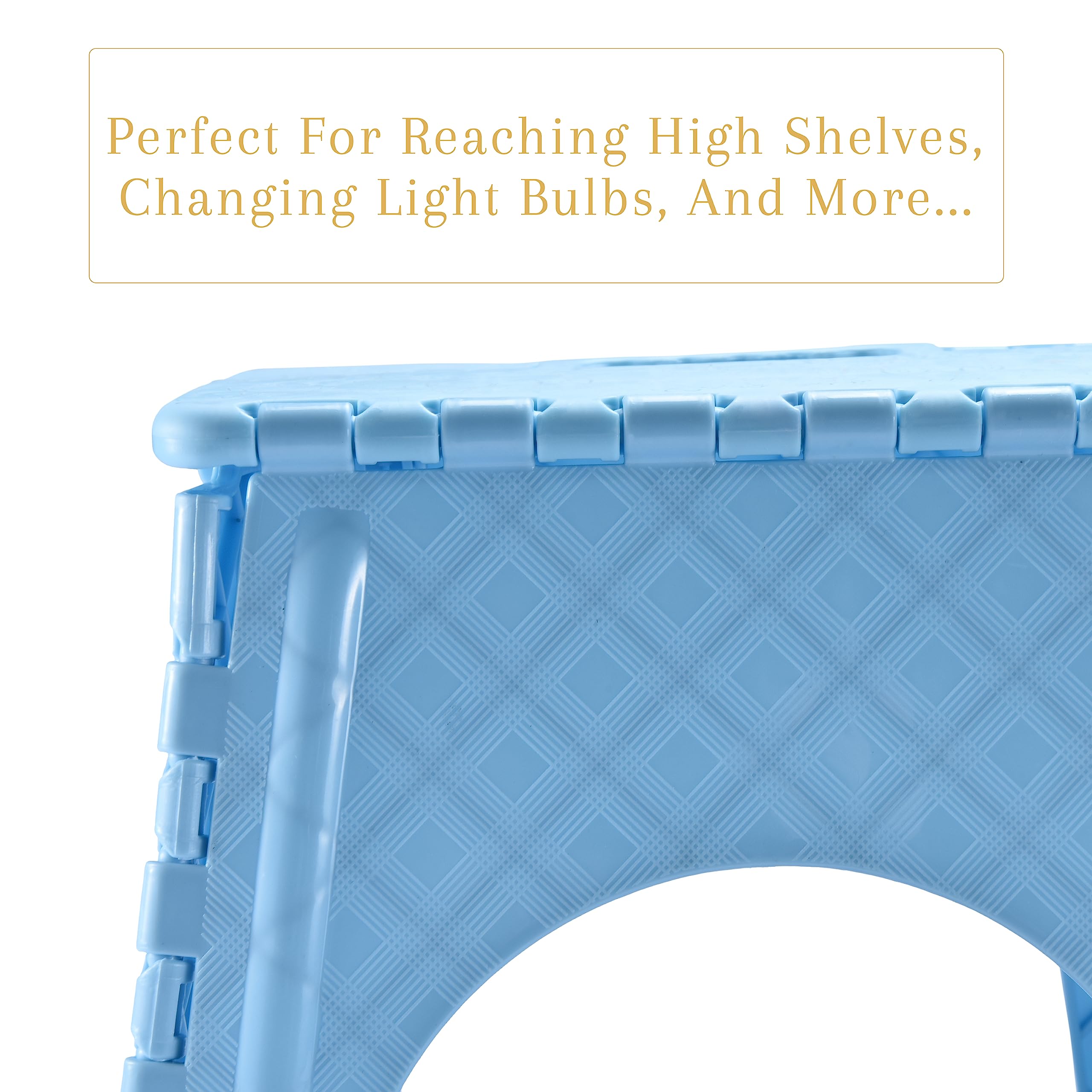 2 Lb. Depot Folding Stepping Stool - Collapsible Seating, Footstools - Foldable Plastic Adult Stool- Suitable for Indoor & Outdoor Use - Lightweight, Portable & Easy-to-Use 9-inch Height