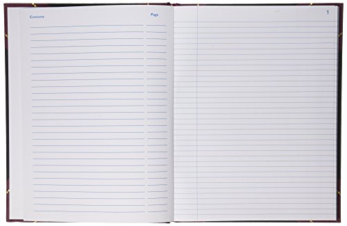 Adams Log Book, 8.13 x 10.38 Inches, Black Covers with Maroon Spine, 150 Pages (ARB810L15)