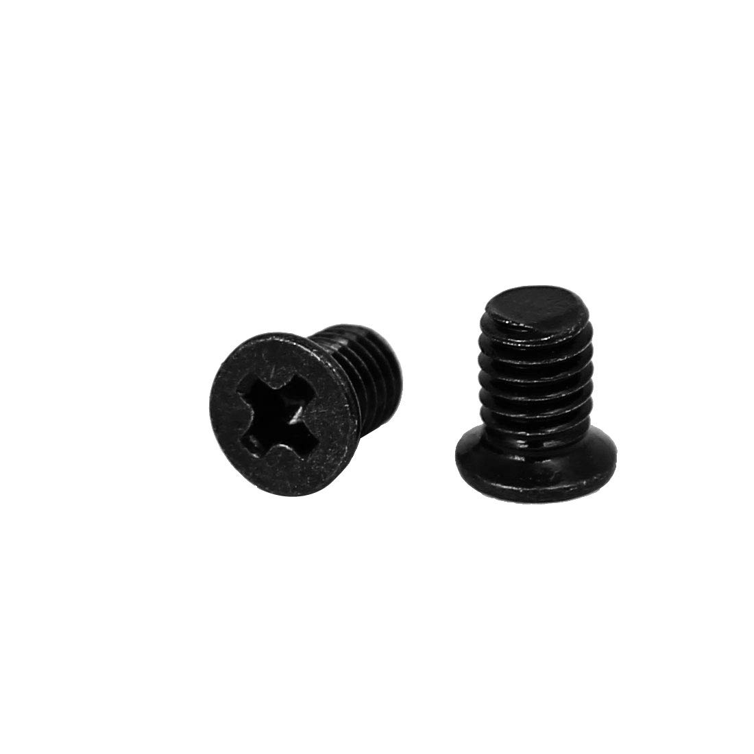 Aexit Computer PC Screws & Bolts Case HDD Flat Phillips Head Hard Drive Screw Black Machine Screws M3x4.8mm 300pcs