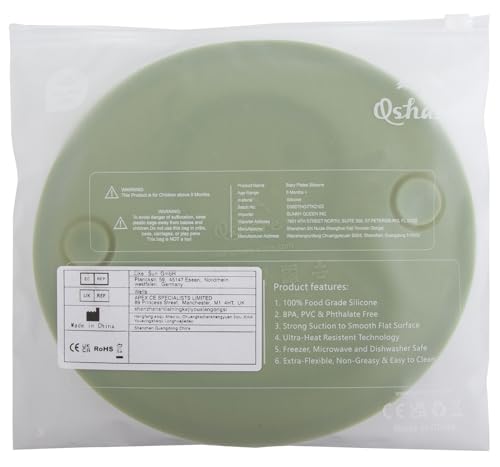 Lightening Corp Baby Plate Silicone Suction Toddler Plates, Divided Dishes for Toddler Kids, Self Feeding, BPA Free, Microwave and Dishwasher Safe (SP-21)