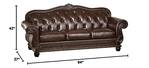 ACME Anondale Sofa - 15030 - Espresso Top Grain Leather Match