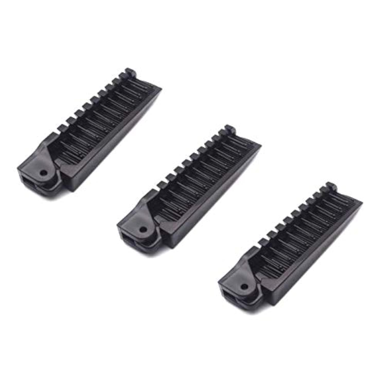 Aeyistry 3 Pcs Portable Travel Hair Comb Brush Foldable Massage Hair Comb Anti-static Hairdressing Tools Set(Black)